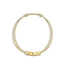 Initial Cube Cord bracelet