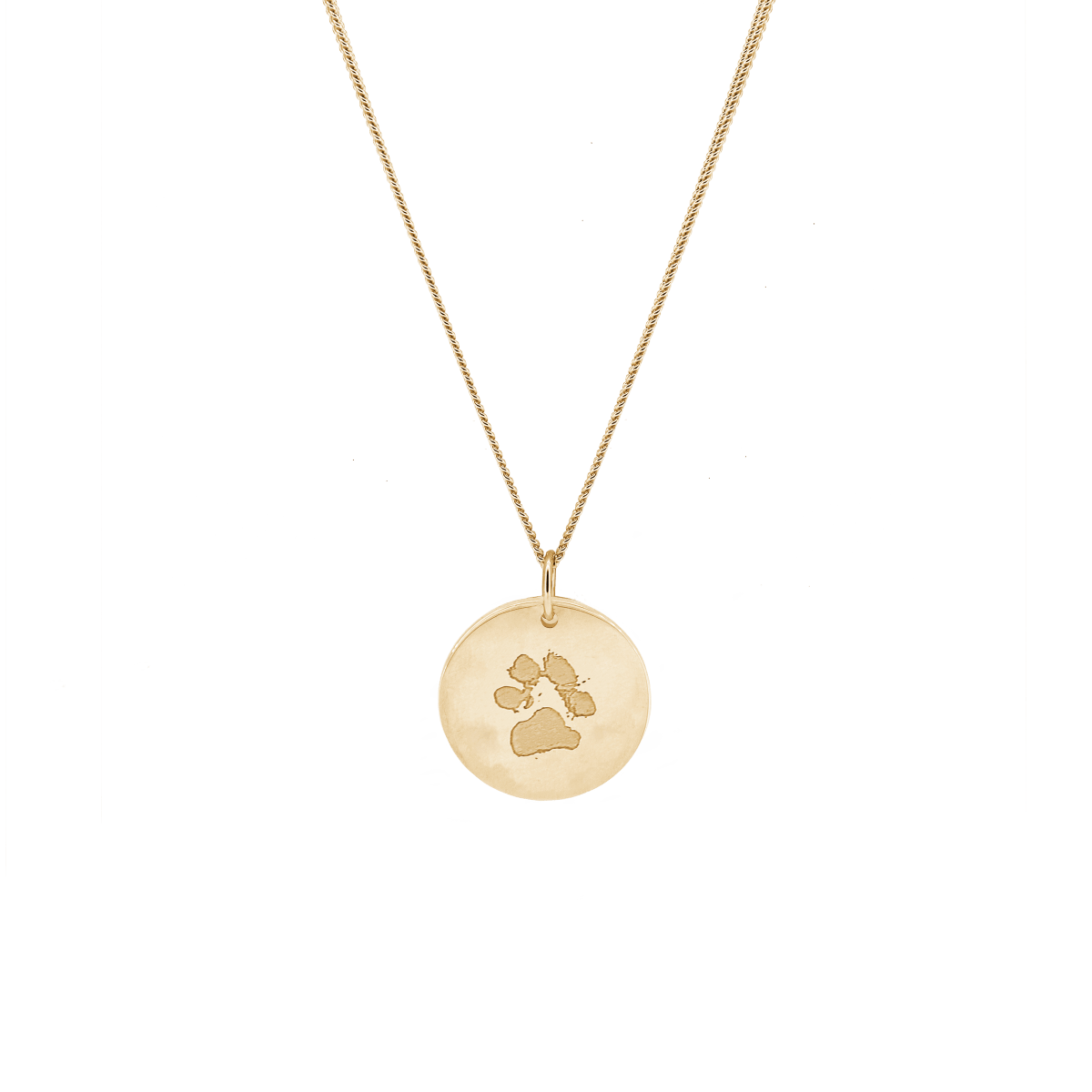 Paw Print Coin Necklace