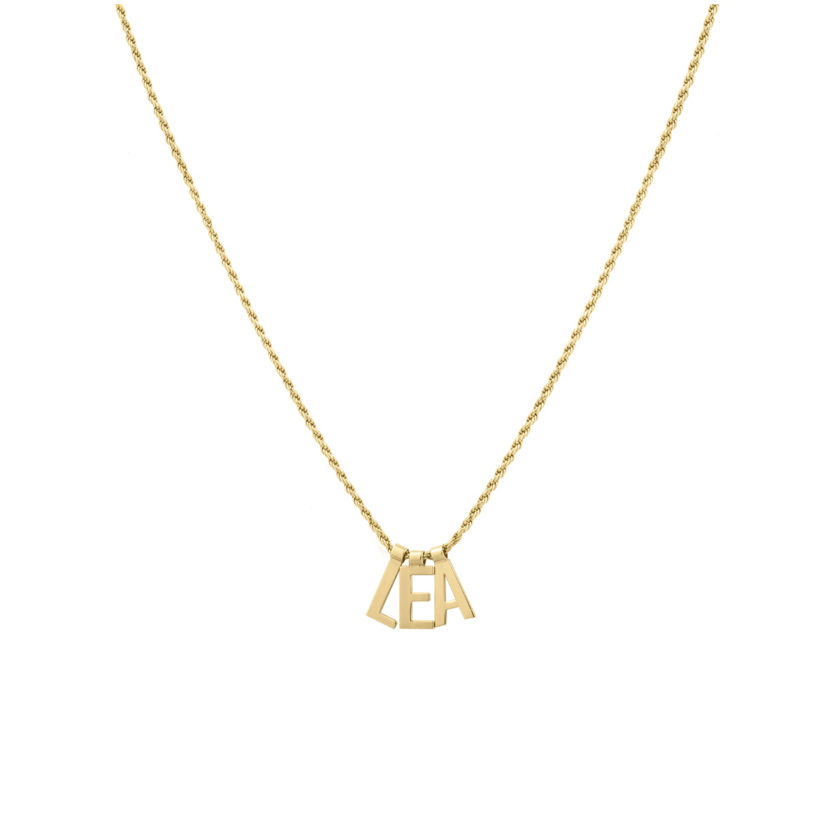 Ruby Rope Letter Necklace