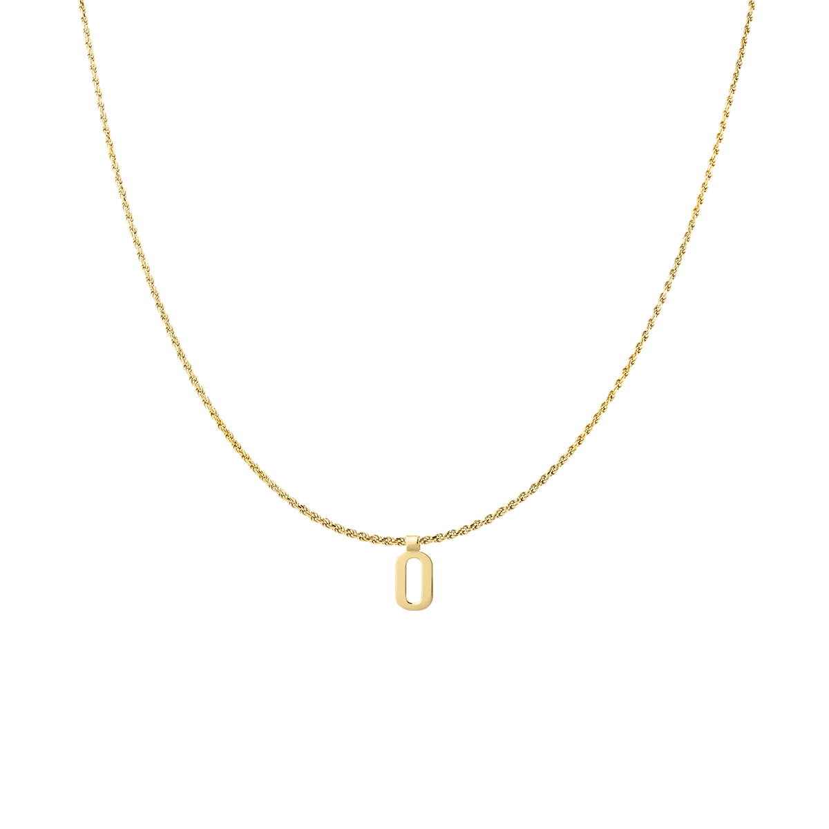 Ruby Rope Letter Necklace